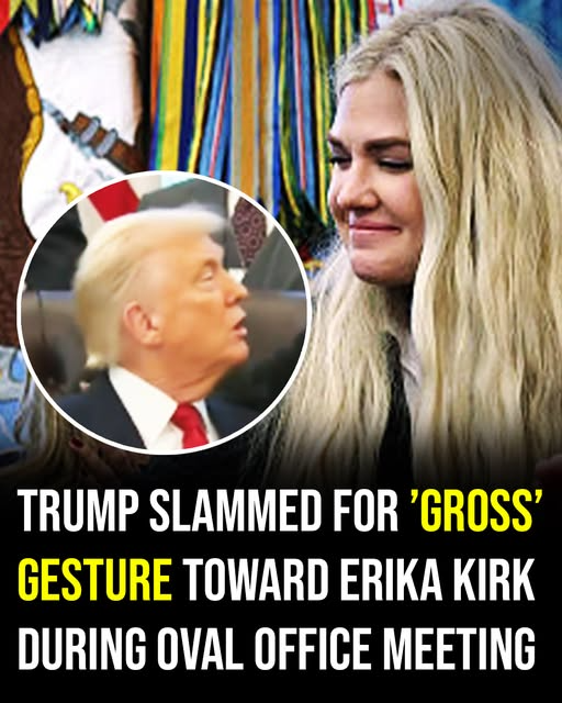 Donald Trump criticized for ‘inappropriate’ gesture toward Erika Kirk ...