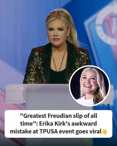 The awkward moment involving Erika Kirk at a TPUSA event spreads ...