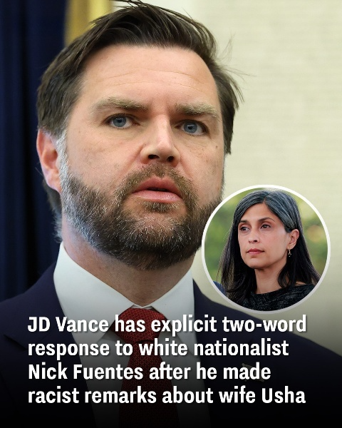 JD Vance fires back with a blunt two-word reply to white nationalist ...