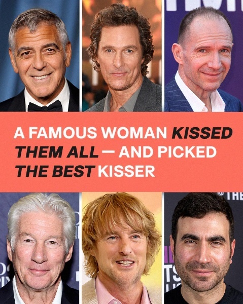 Which leading man is the top kisser—George Clooney, Matthew McConaughey ...
