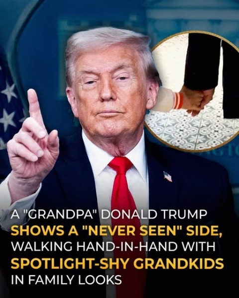 Donald Trump Attends Football Game Accompanied by Grandchildren Few ...