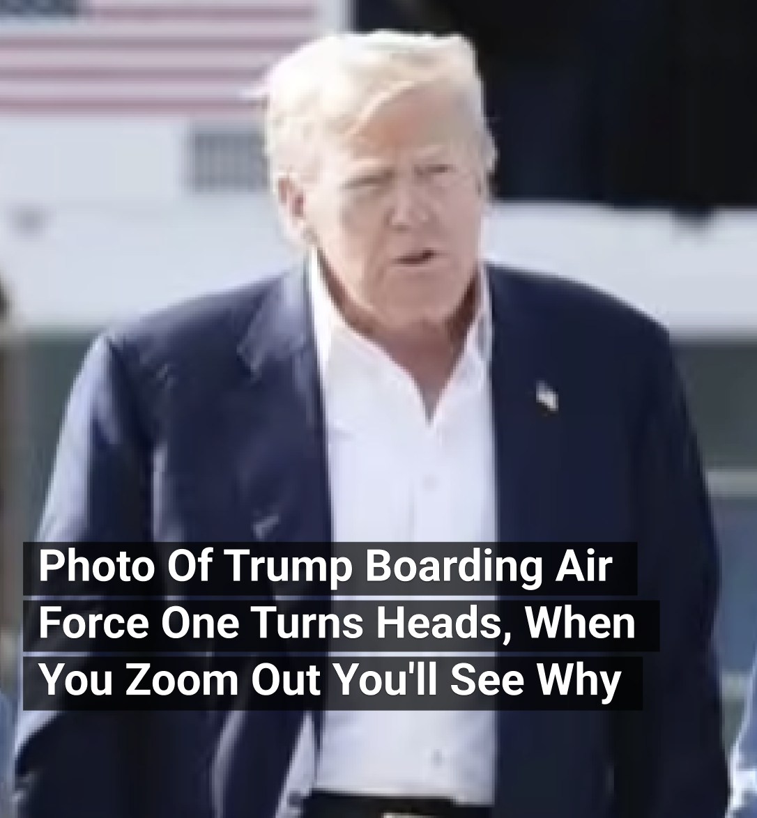 Photo Of Trump Boarding Air Force One Turns Heads, When You Zoom Out ...