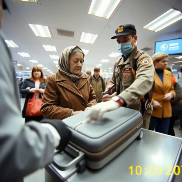 As the officer screened an elderly woman’s baggage, an unusual item ...