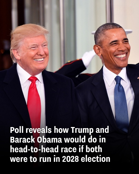 Poll reveals public opinion on a possible Trump vs. Obama scenario in ...